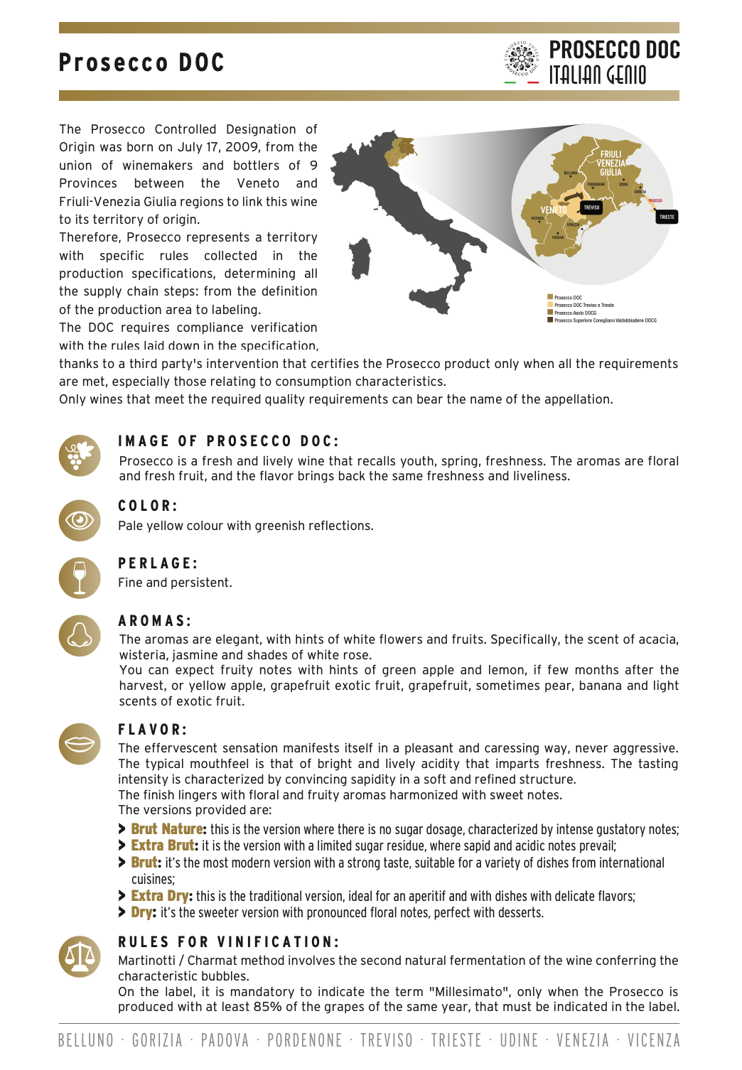 Technical sheet Prosecco DOC | Consorzio Tutela Prosecco DOC